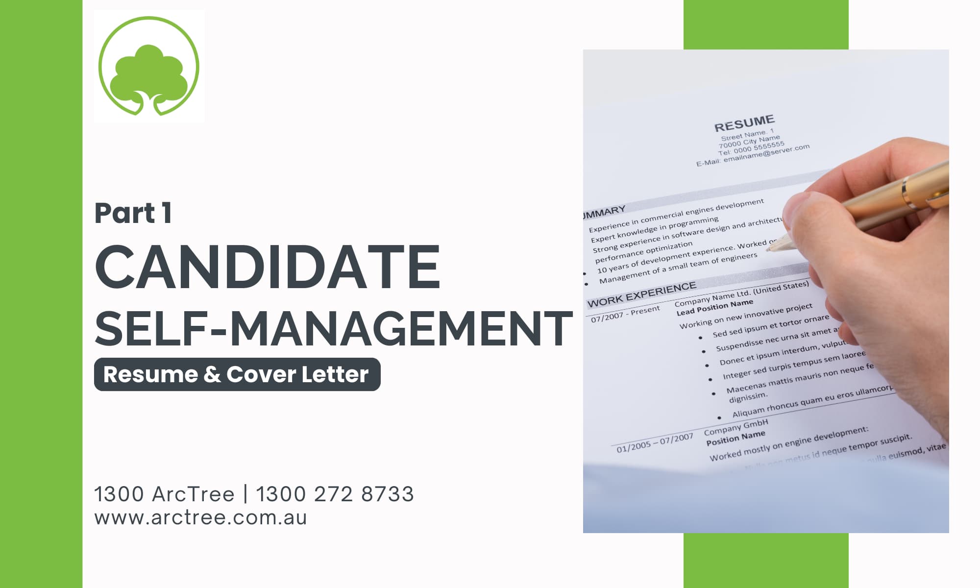 Candidate Self-Management - Part 1 | ArcTree